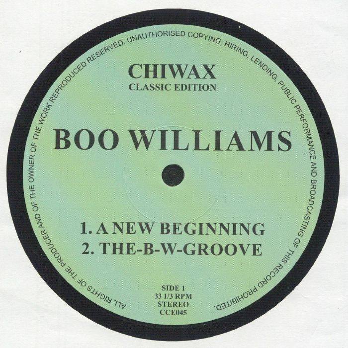 Boo WILLIAMS | A New Beginning – vinylunderground.co.uk