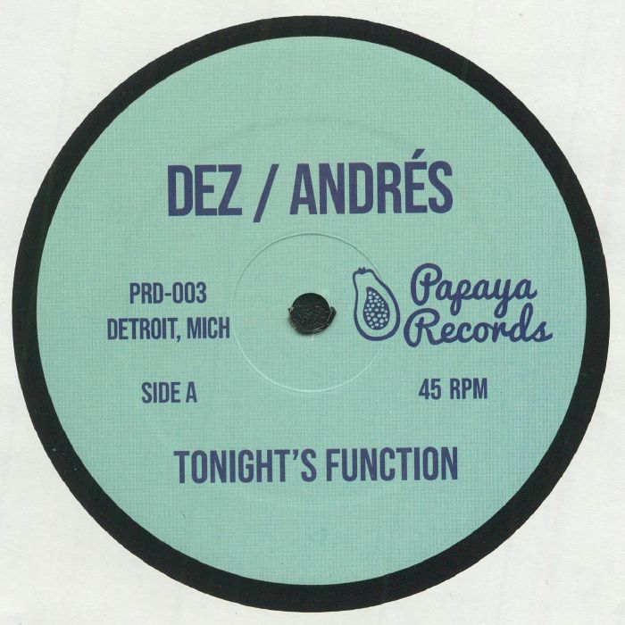 Dez / Andres | Tonight's Function – vinylunderground.co.uk